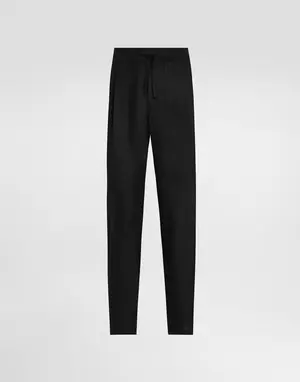 Dolce & Gabbana Garment-dyed Wool Joggers - Black