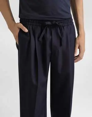 Dolce & Gabbana Garment-dyed Wool Joggers - Blue