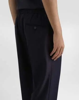 Dolce & Gabbana Garment-dyed Wool Joggers - Blue