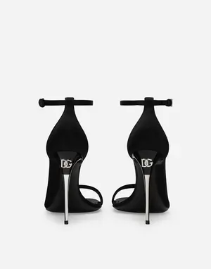 Dolce & Gabbana Viscose Sandals With Metal Heel