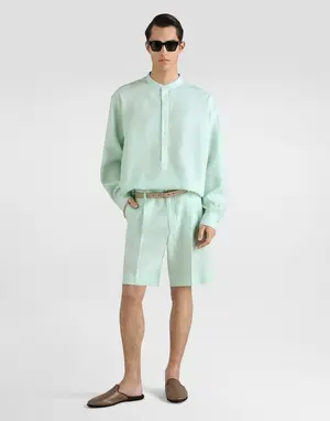 Dolce & Gabbana Pantalone Pants And Shorts Linen - Azure