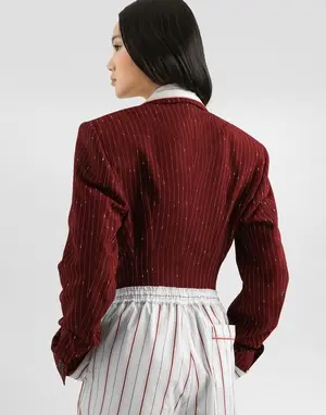 Dolce & Gabbana Double-breasted Pinstriped Taormina Jacket Blazers Multi-colored