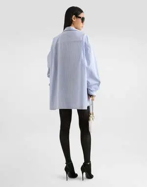Dolce & Gabbana Striped Poplin Culottes Pants And Shorts