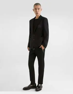 Dolce & Gabbana Jersey Jogging Pants With Dg Patch Pants And Shorts