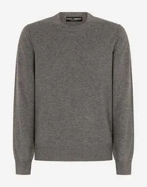 Dolce & Gabbana Pull Girocollo Sweaters And Cardigans Gray - Blue