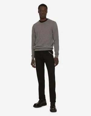 Dolce & Gabbana Pull Girocollo Sweaters And Cardigans Gray - Blue