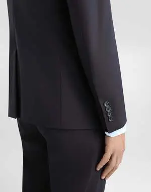 Dolce & Gabbana Stretch Wool Martini-fit Suit Suits And Blazers Wool - Blue