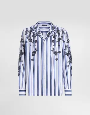 Dolce & Gabbana Cotton And Silk Vanity Shirt With Embroidery Shirts Multi-colored - Multicolor