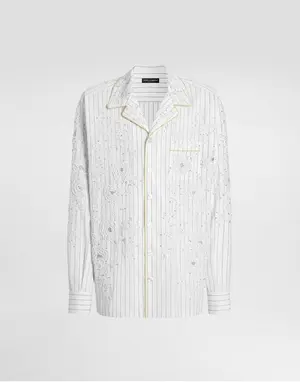 Dolce & Gabbana Cotton And Silk Vanity Shirt With Embroidery Shirts Multi-colored - Multicolor