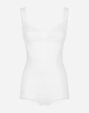 Dolce & Gabbana Corset Bodysuit Shirts And Tops Satin - White