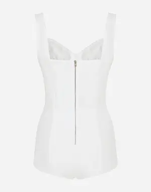 Dolce & Gabbana Corset Bodysuit Shirts And Tops Satin - White