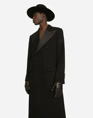 Dolce & Gabbana Double-breasted Stretch Wool Crepe Coat