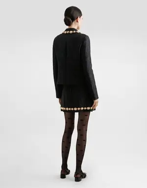 Dolce & Gabbana Peony-motif Brocade Jacket Coats And Jackets