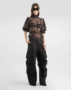 Dolce & Gabbana Floral Print Chiffon Top - Multicolor