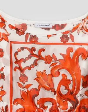 Dolce & Gabbana Majolica-print Batiste Kaftan Dresses