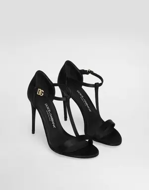 Dolce & Gabbana Satin T-bar Sandals