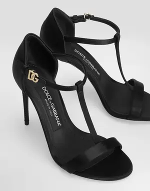 Dolce & Gabbana Satin T-bar Sandals