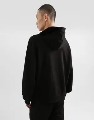 Dolce & Gabbana Cotton Hoodie Heraldic Patch Sweatshirts