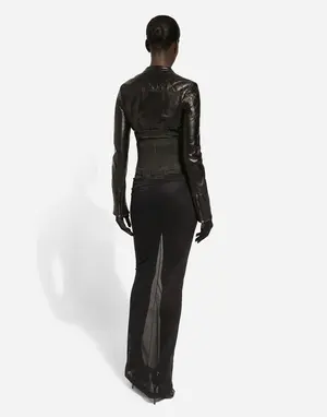 Dolce & Gabbana Short Leather Biker Jacket Coats And Jackets Leather