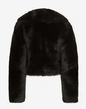 Dolce & Gabbana Short Lambskin Jacket With Belt Coats And Jackets