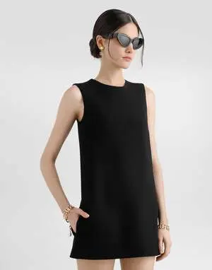 Dolce & Gabbana Short Wool Crepe A-line Dress