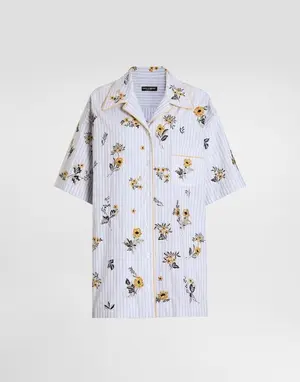 Dolce & Gabbana Poplin Shirt With Floral Embroidery Shirts And Tops Multi-colored - Multicolor