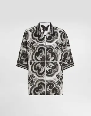 Dolce & Gabbana Majolica-print Hawaii Linen Shirt Shirts - Multicolor