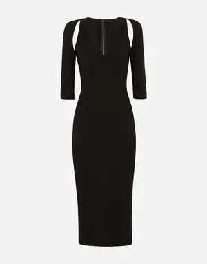 Dolce & Gabbana Viscose Jersey Calf-length Dress - Black