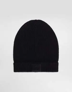 Dolce & Gabbana Knitted Wool Hat Hats And Gloves - Blue