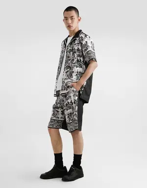 Dolce & Gabbana Maiolica-printed Denim Bermuda Shorts