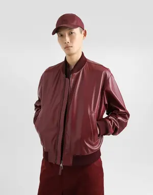 Dolce & Gabbana Sheepskin Bomber Jacket - Bordeaux