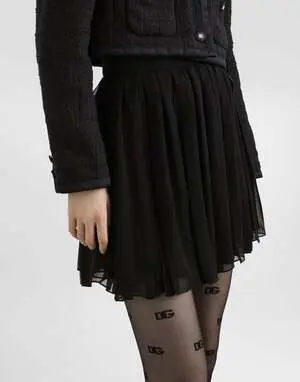Dolce & Gabbana Pleated Chiffon Skirt Skirts
