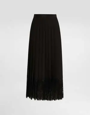 Dolce & Gabbana Pleated Chiffon Skirt Skirts - Black