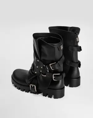 Dolce & Gabbana Rubber And Calfskin Ankle Boots Boots And Booties