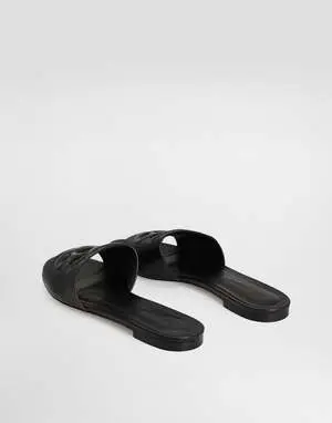 Dolce & Gabbana Ciabatta Flat Slides - Black