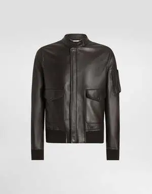 Dolce & Gabbana Plongé Lambskin Jacket Coats And Jackets - Brown