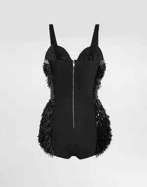 Dolce & Gabbana Sequined And Micro-beaded Bodysuit Shirts And Tops