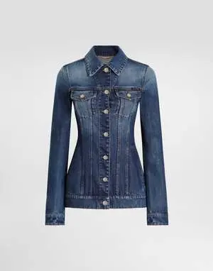 Dolce & Gabbana Denim Single-breasted Jacket Denim And Jeans Multi-colored - Multicolor