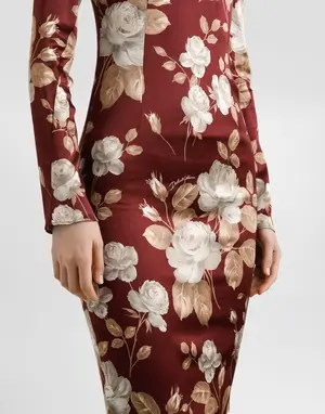 Dolce & Gabbana Rose- Satin Dress