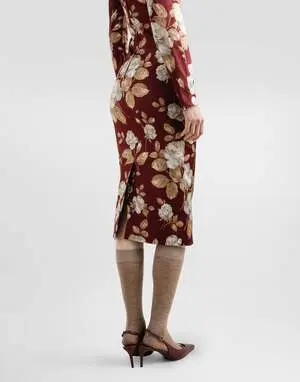 Dolce & Gabbana Rose- Satin Dress