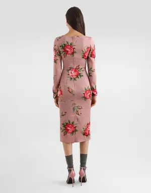 Dolce & Gabbana Rose Bouquet-print Sheath Dress