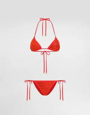 Dolce & Gabbana Triangle Bikini Swimwear - Orange