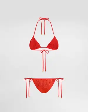 Dolce & Gabbana Triangle Bikini Swimwear - Orange