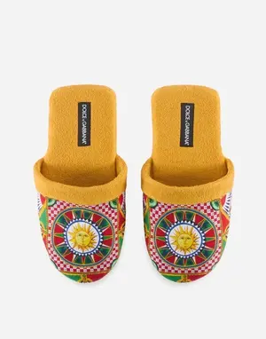 Dolce & Gabbana Cotton Terry Slippers Cotton Slippers