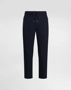 Dolce & Gabbana Stretch Cotton Gabardine Jogging Trousers - Blue