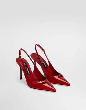 Dolce & Gabbana Lollo Slingback Pumps - Red