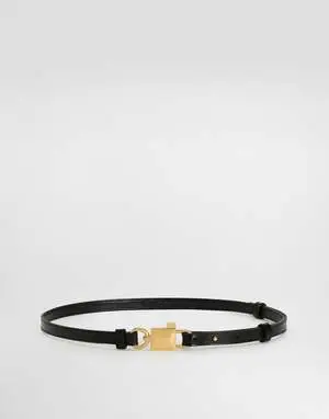 Dolce & Gabbana Calfskin Belt - Belts 75 Black