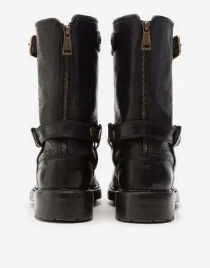 Dolce & Gabbana Horsehide Biker Boots Boots And Ankle Boots
