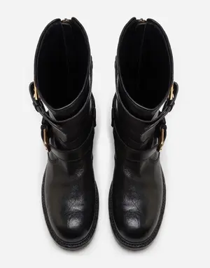 Dolce & Gabbana Horsehide Biker Boots Boots And Ankle Boots