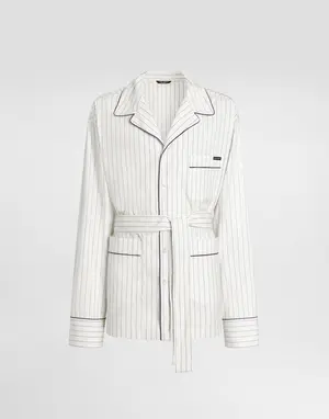 Dolce & Gabbana Striped Poplin Vanity Robe Shirts Multi-colored - Multicolor